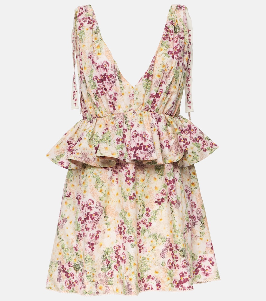 AGUA BENDITA Agua by Agua Bendita Infinito Florecer Ruffled Minidress