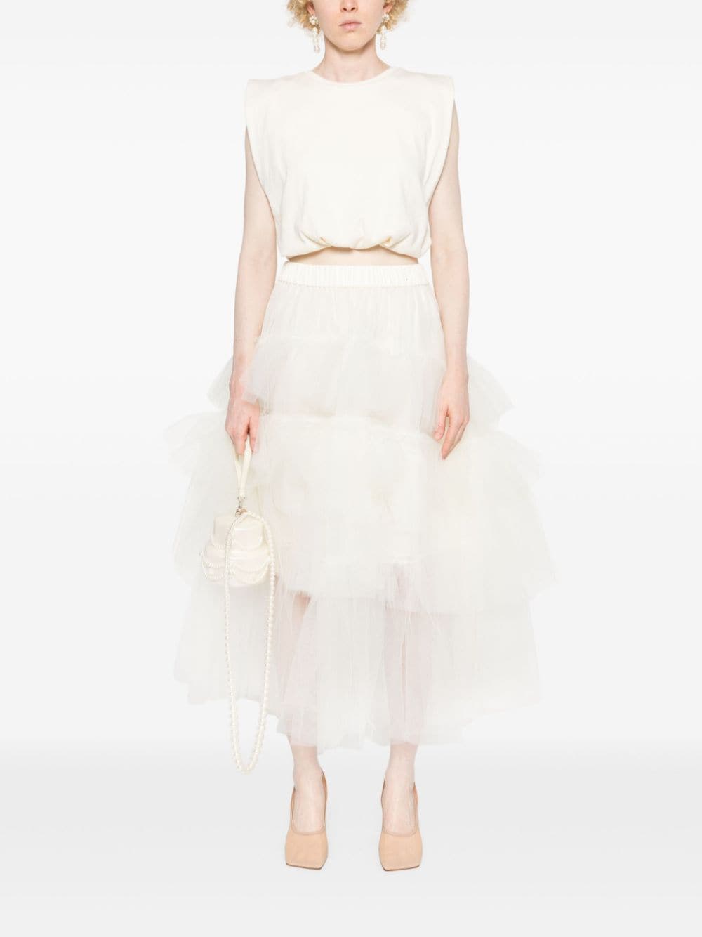 SIMONE ROCHA Simone Rocha Tulle Midi Skirt