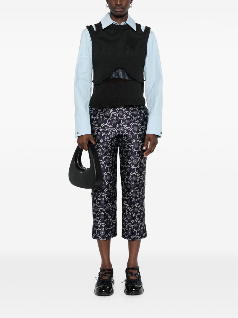 KENZO Kenzo Marguerite Jacquard Cropped Trousers