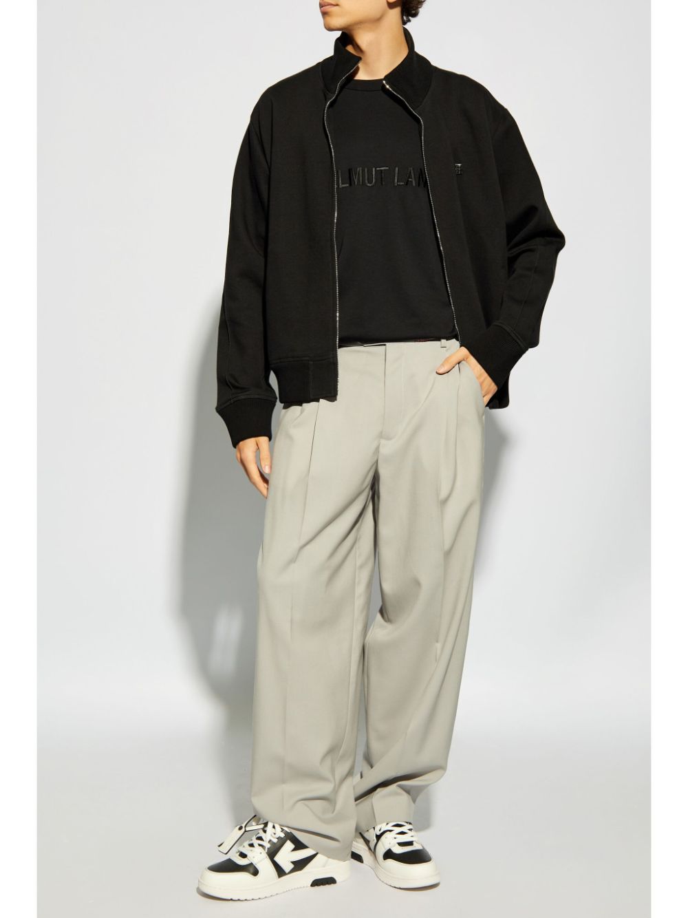 HELMUT LANG logo embroidered cotton t-shirt