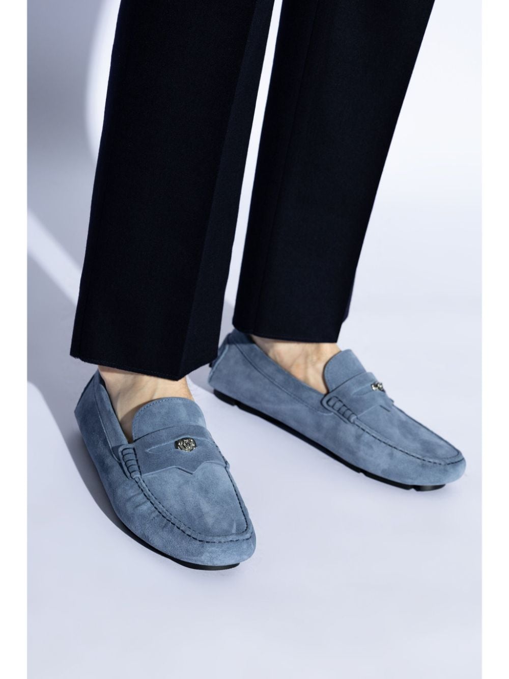 blue versace dress shoes Versace Blue Safety Pin Heels