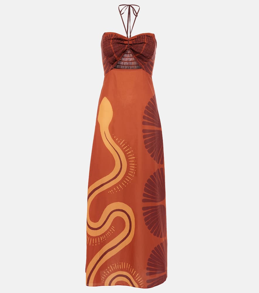 johanna ortiz ideal universe jacquard midi dress in gold Johanna Ortiz Jacquard Elegant Expedition Midi Dress