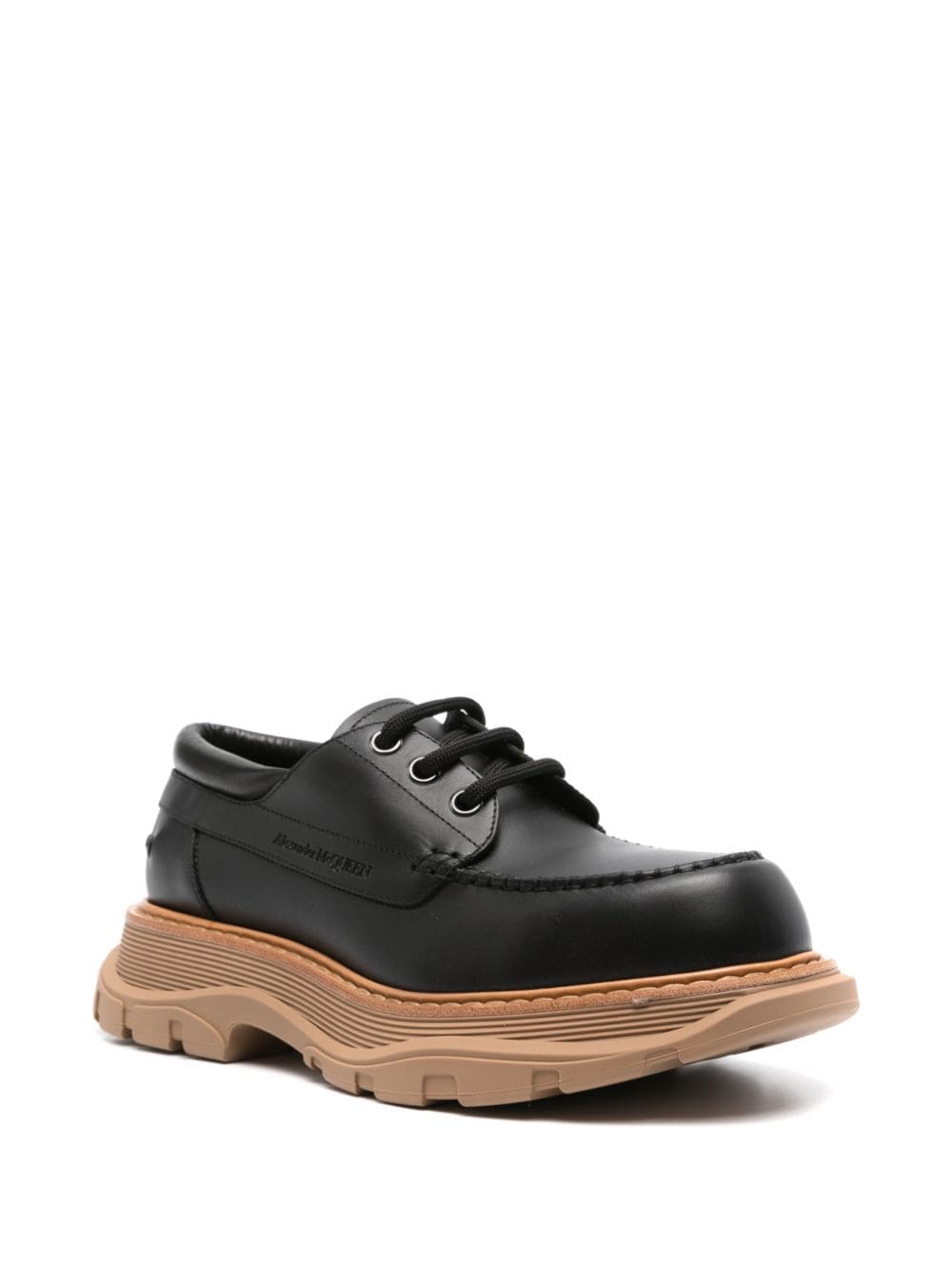 Alexander Mcqueen Sofa Platform Lug-Sole Derby Shoes In Black - 50