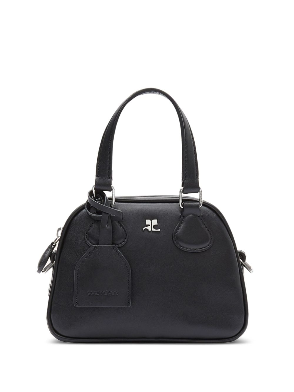 COURREGES Logo Mini Bowling Bag - Black | Editorialist