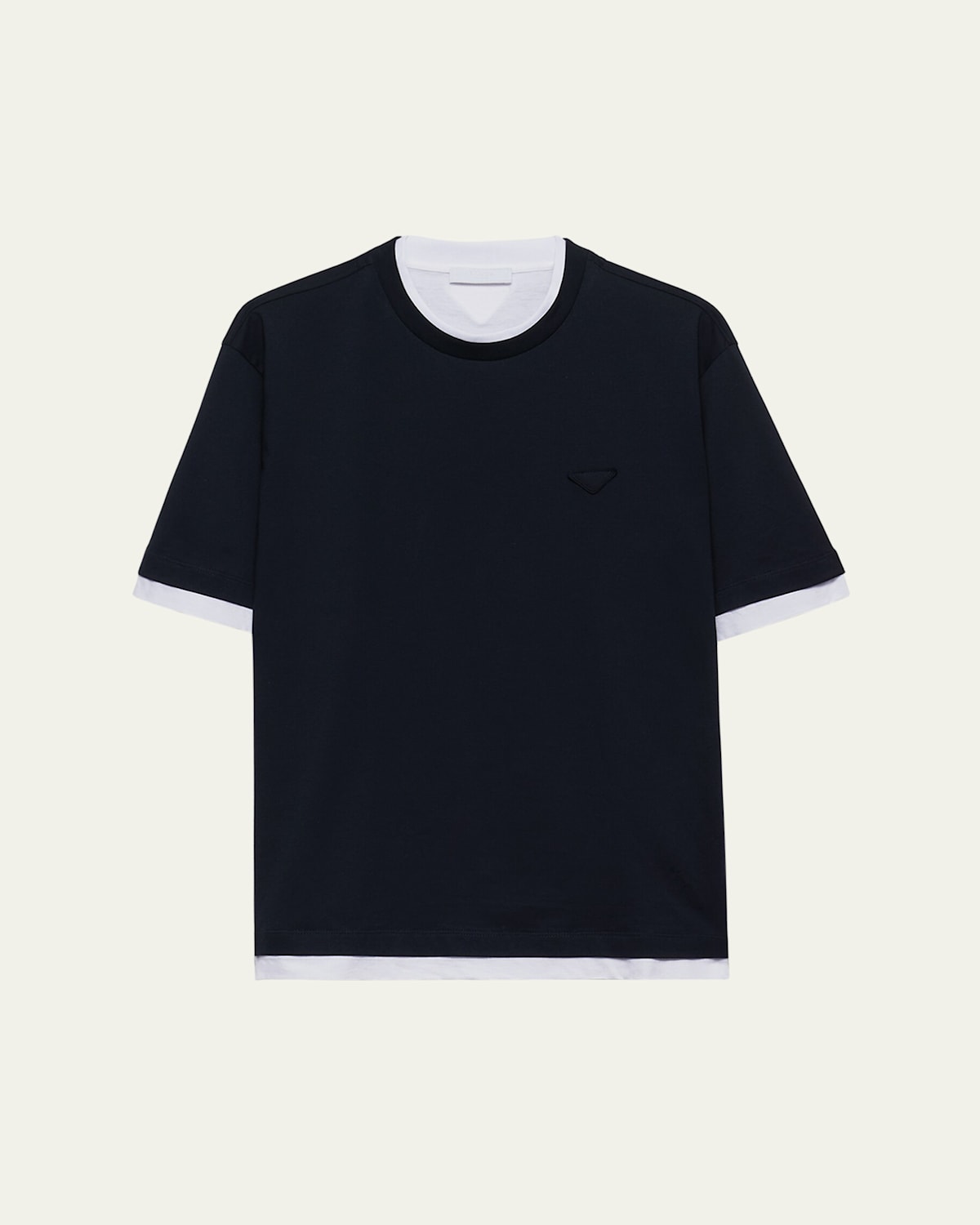 Prada Double-Layer T-Shirt - Navy | Editorialist