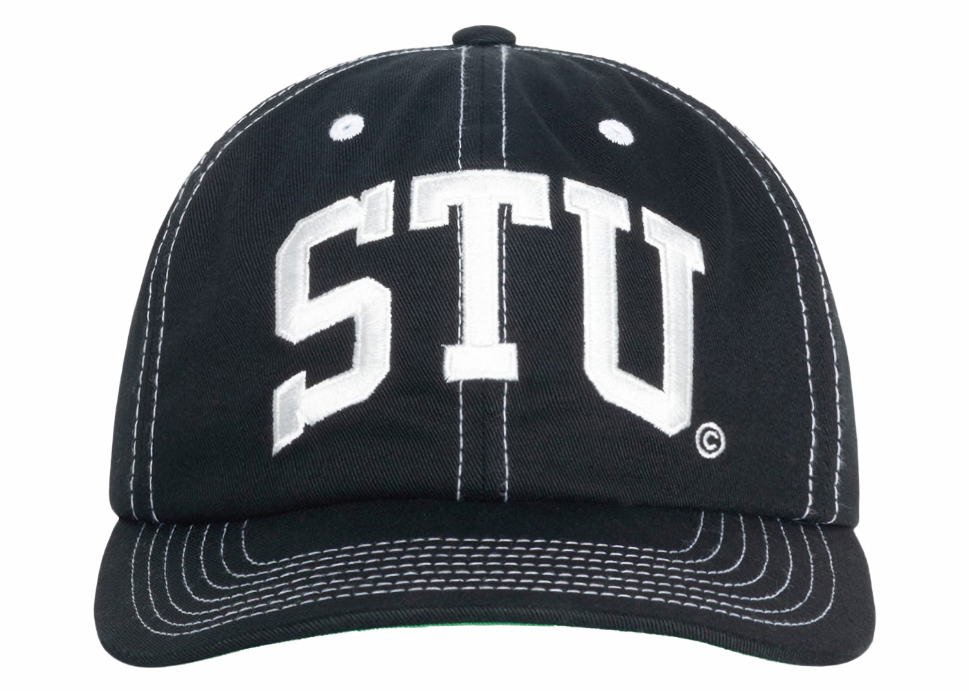 StÜssy Mid-depth Stu Arch Strapback - Black | Editorialist