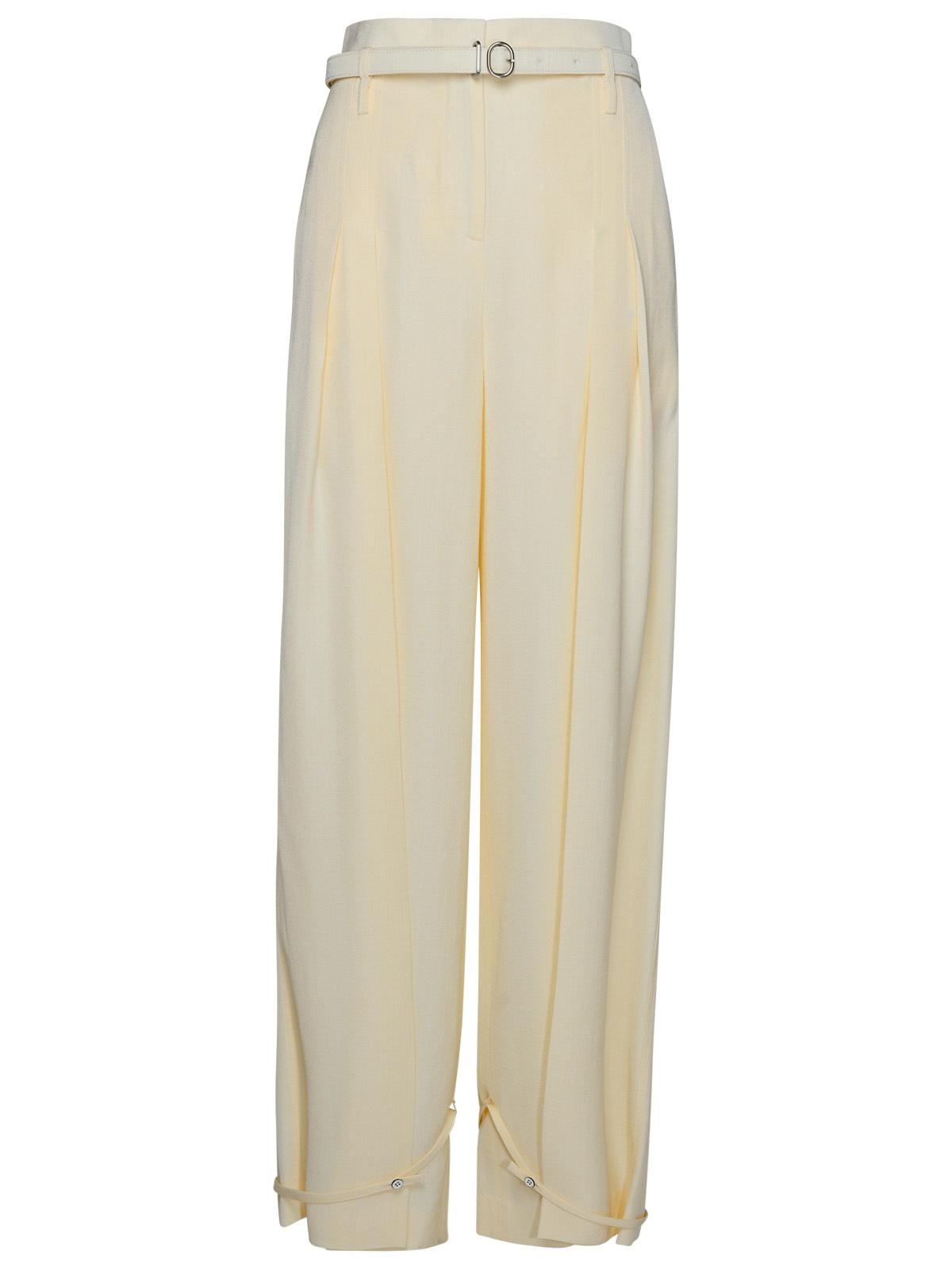 Jil Sander Silk Blend Trousers In Cream - 63% Off | Editorialist Jil Sander Silk Blend Trousers In Cream - 63% Off | Editorialist