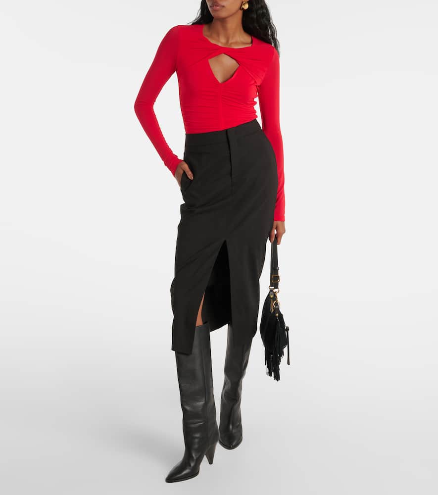 ISABEL MARANT Vandalia Gathered Jersey Top