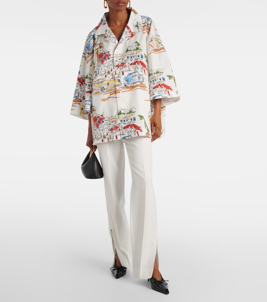JACQUEMUS Jacquemus Casaco Printed Cotton Bowling Shirt