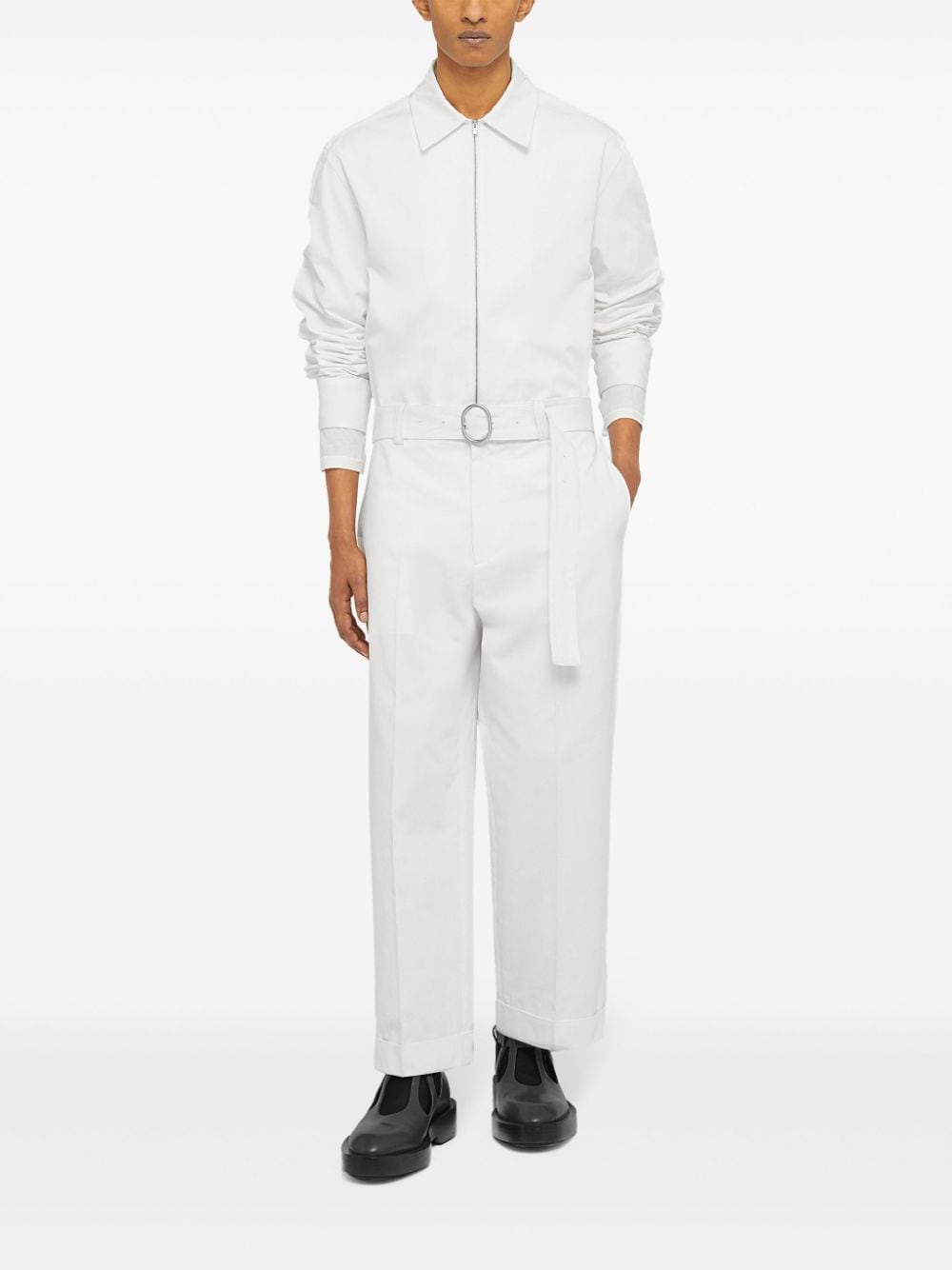 JIL SANDER Zip-Up Cotton Shirt