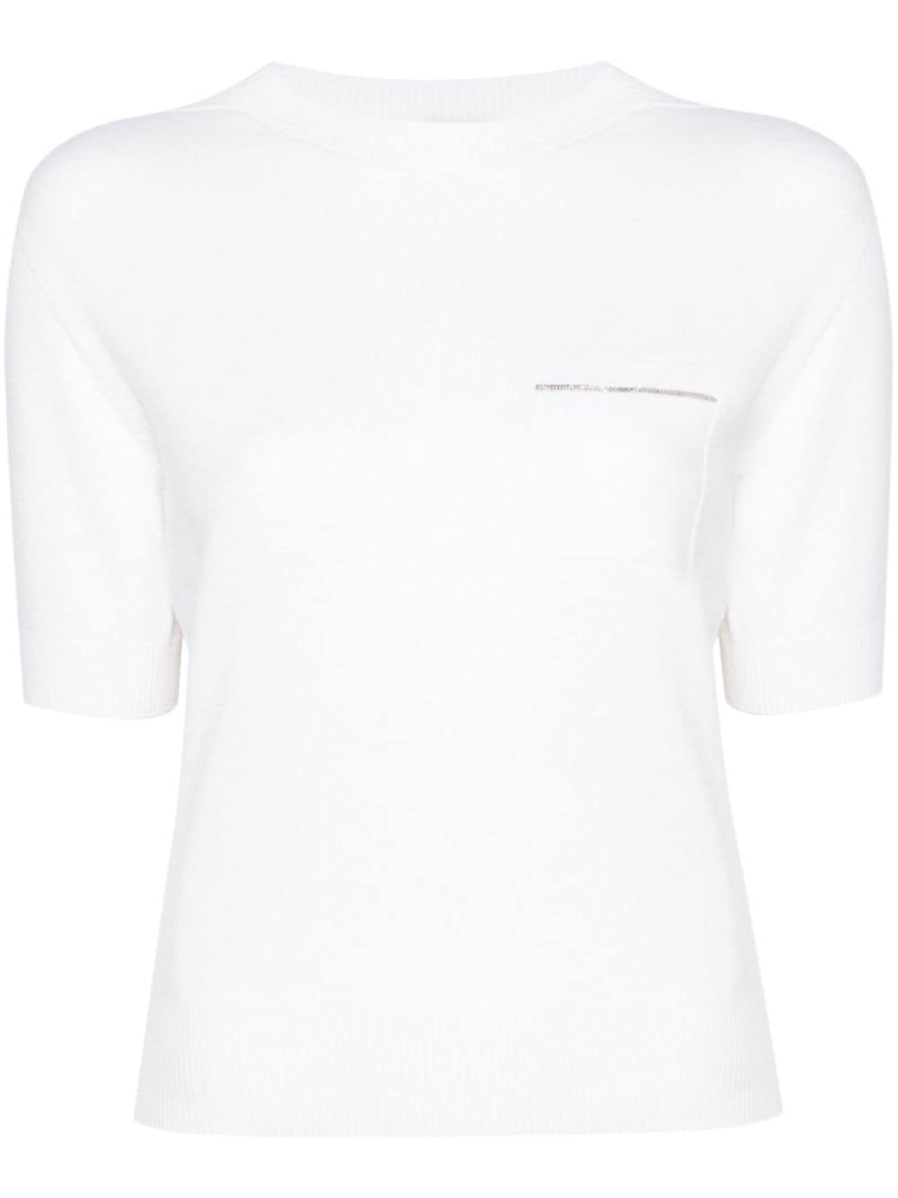 PESERICO Peserico bead-embellished knitted top