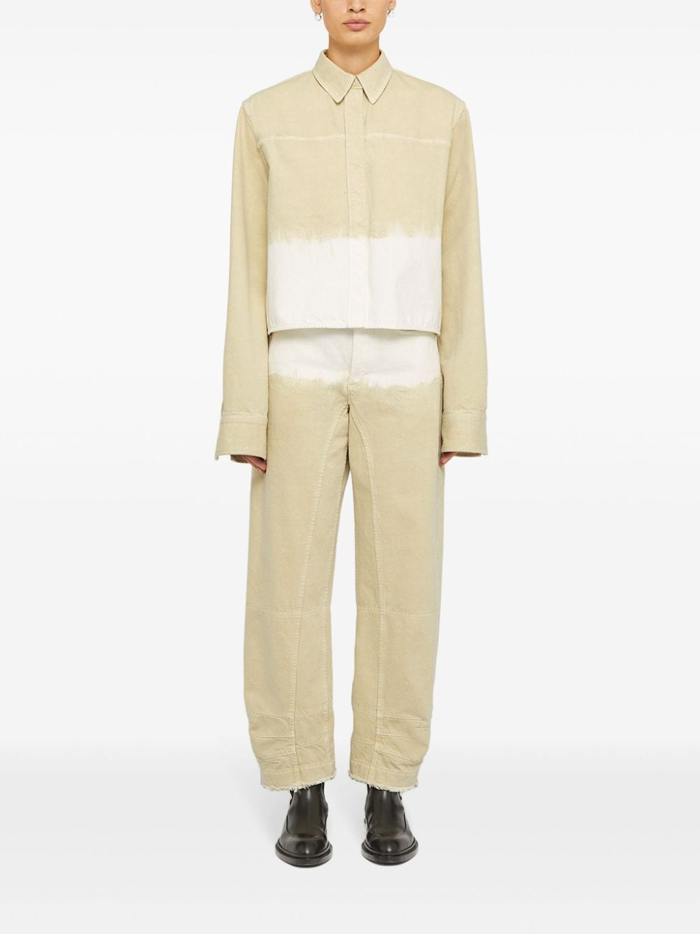 JIL SANDER Jil Sander Two-Tone Wide-Leg Jeans