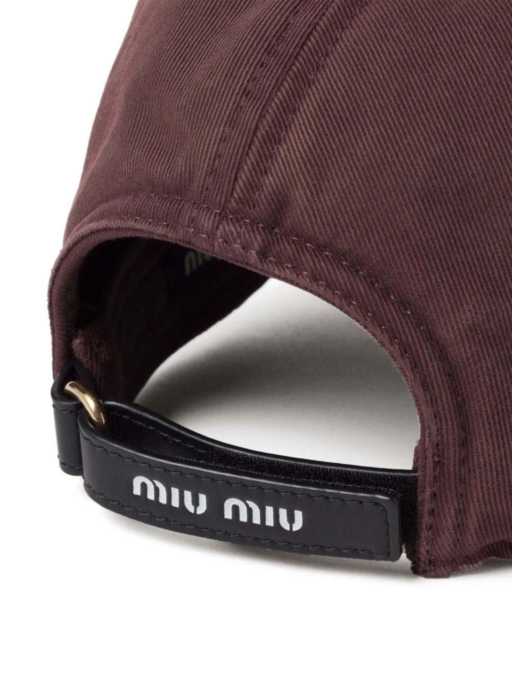 Miu Miu Baseball Cap With Embroidered Logo - Red | Editorialist