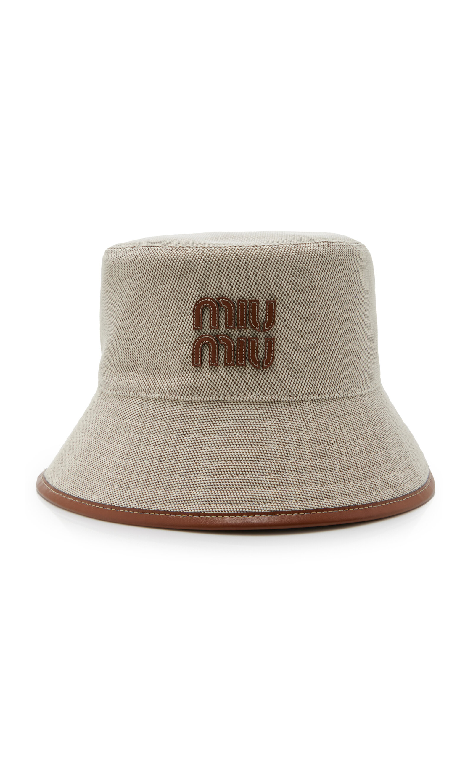 Miu Miu Canvas Bucket Hat - Neutral | Editorialist display picture 1
