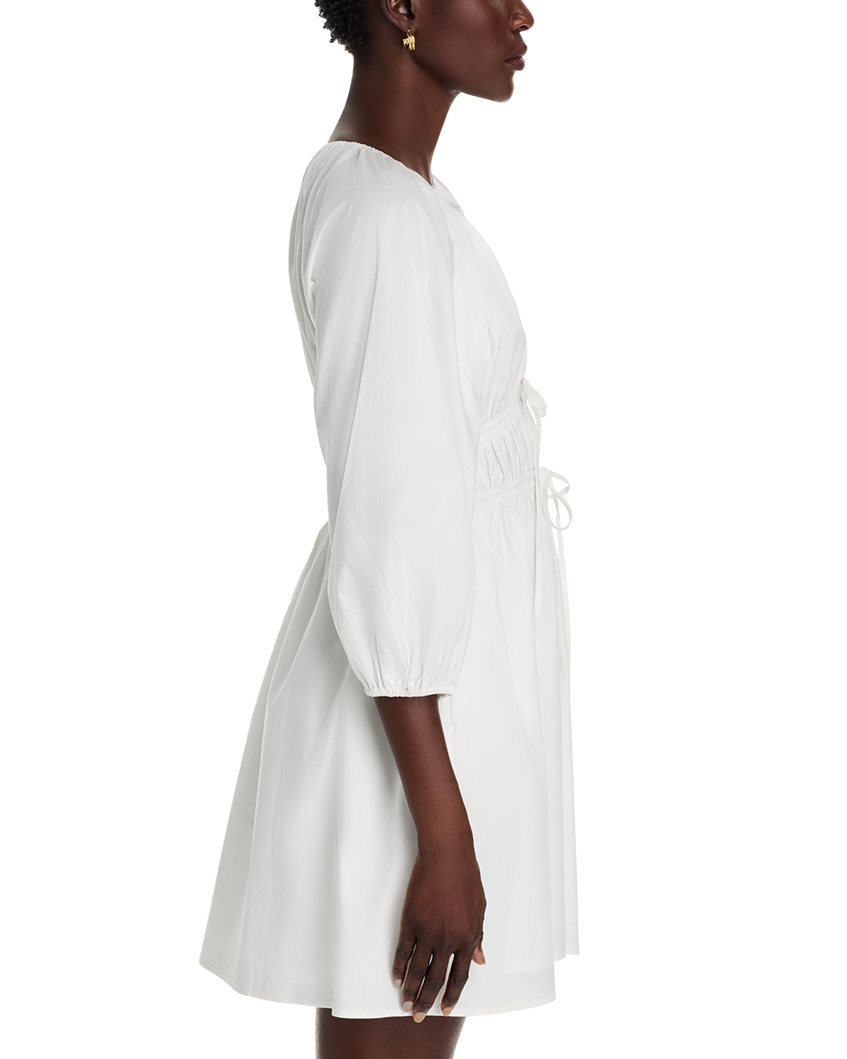 Wayf Leighton Poplin Mini Dress - Cashew | Editorialist