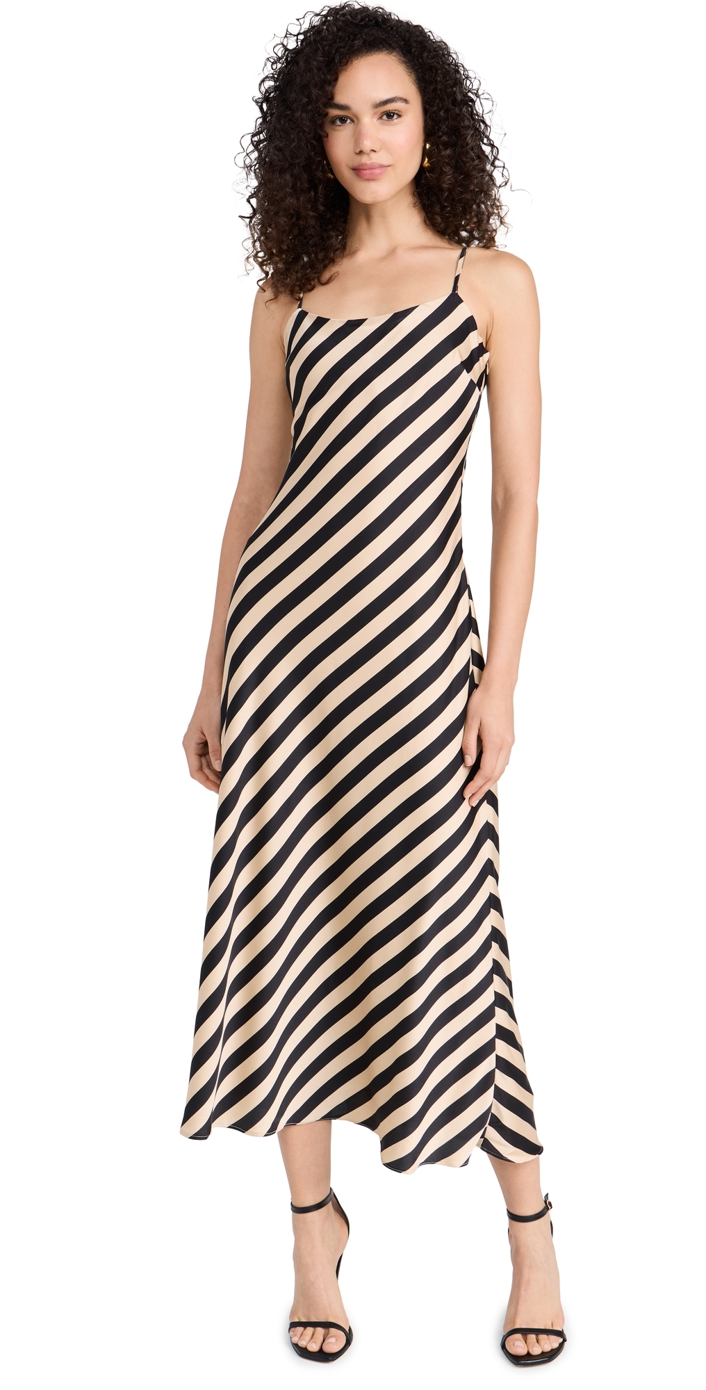 white christmas dresses Black Stripe Halter Maxi Dress - All Dresses main image 0
