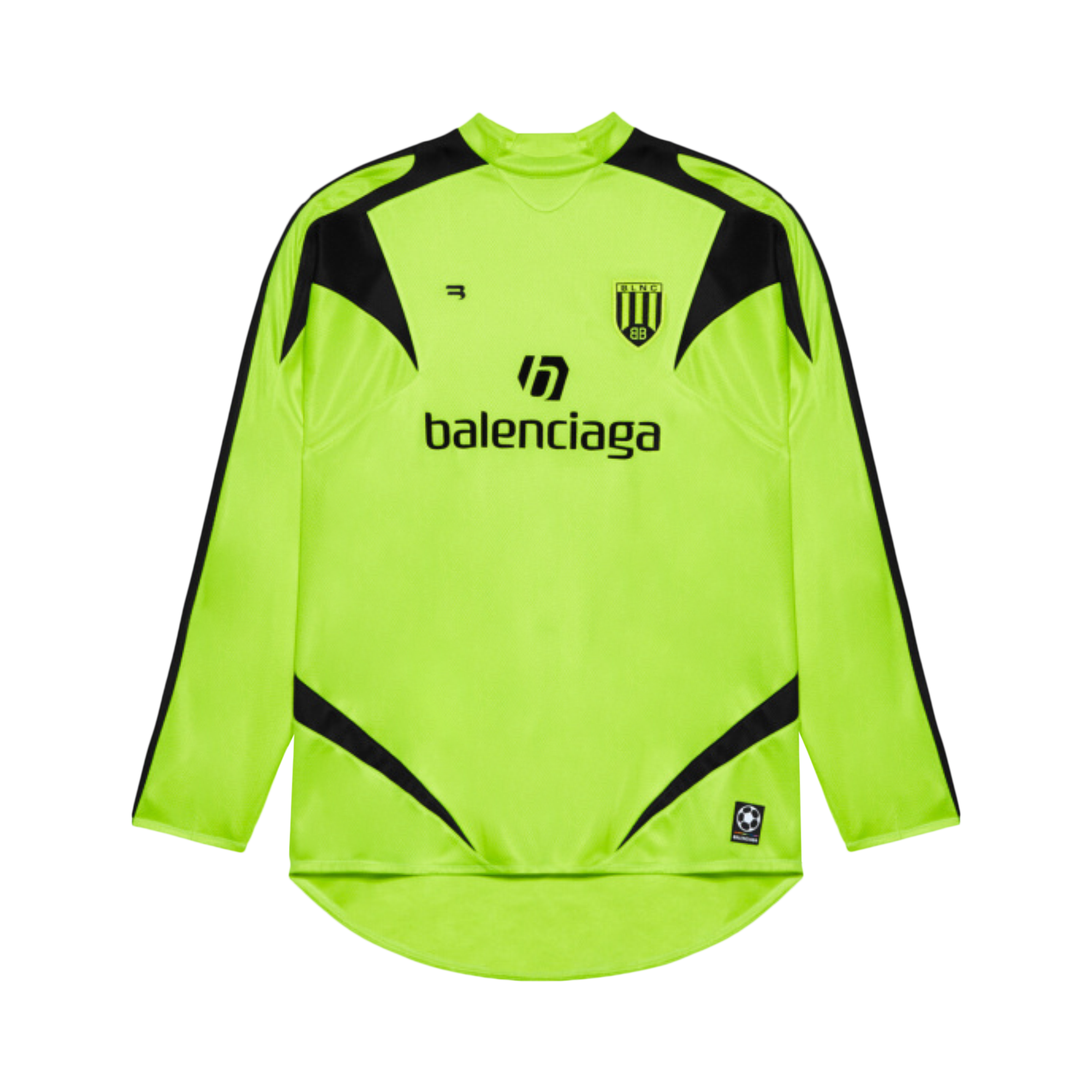 Balenciaga Soccer Long-Sleeve T-Shirt With Logos 'Fluo /Black