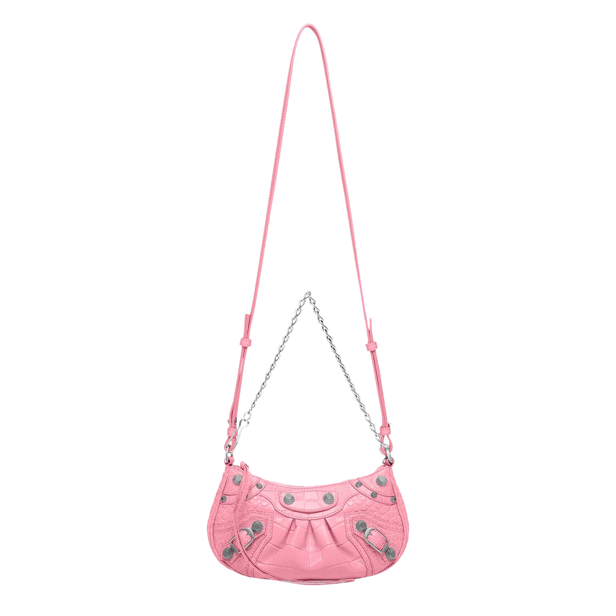 BALENCIAGA Mini Le Cagole Denim Shoulder Bag