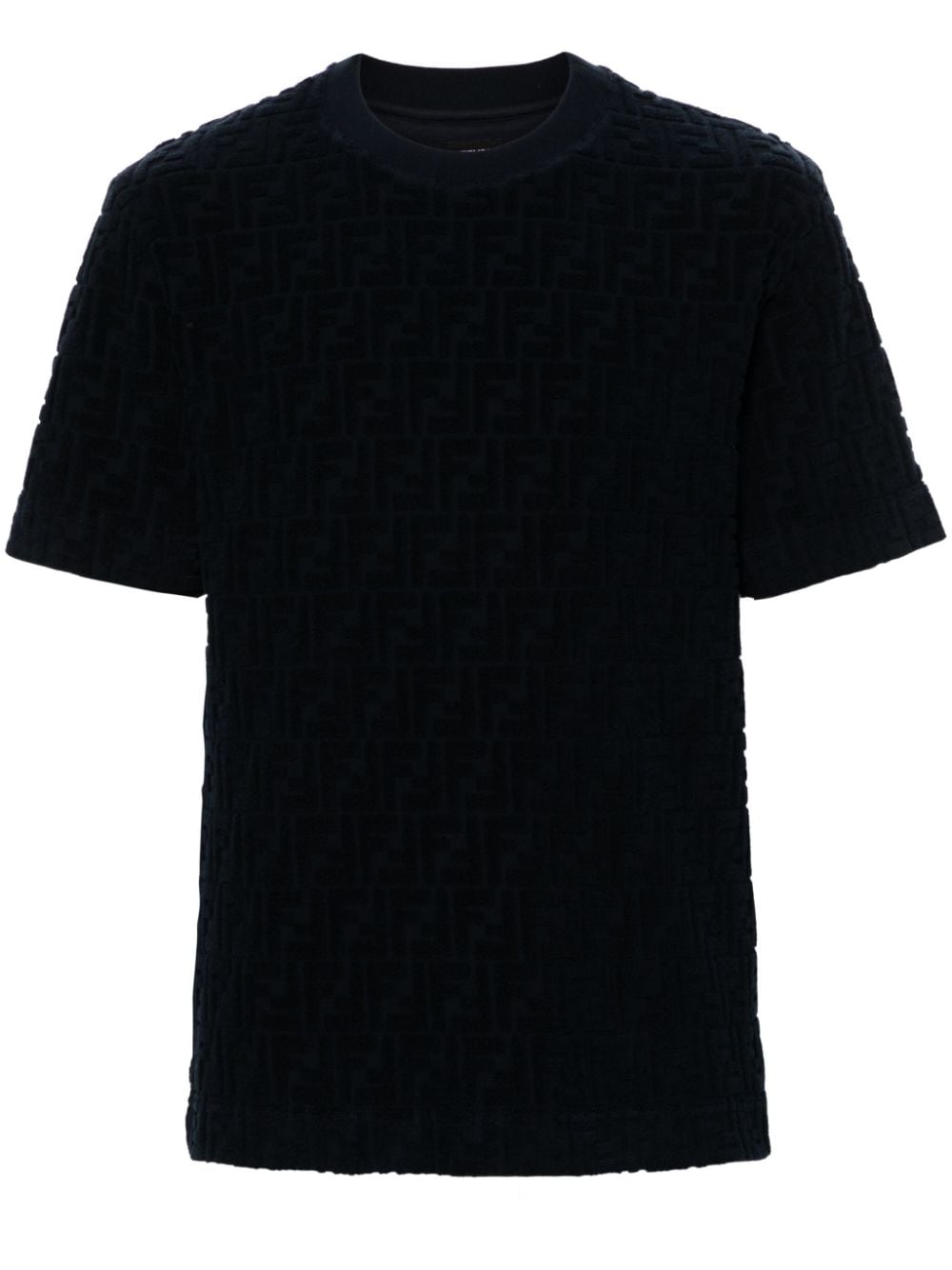 Fendi Ff-Jacquard Terry T-Hirt In Blue - 20% Off | Editorialist