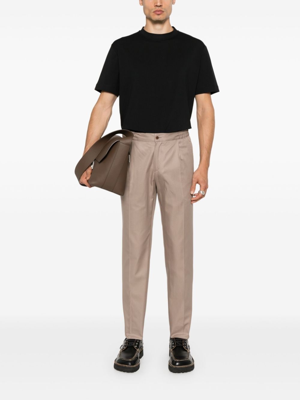 KITON Kiton Elasticated-Waistband Tapered Trousers