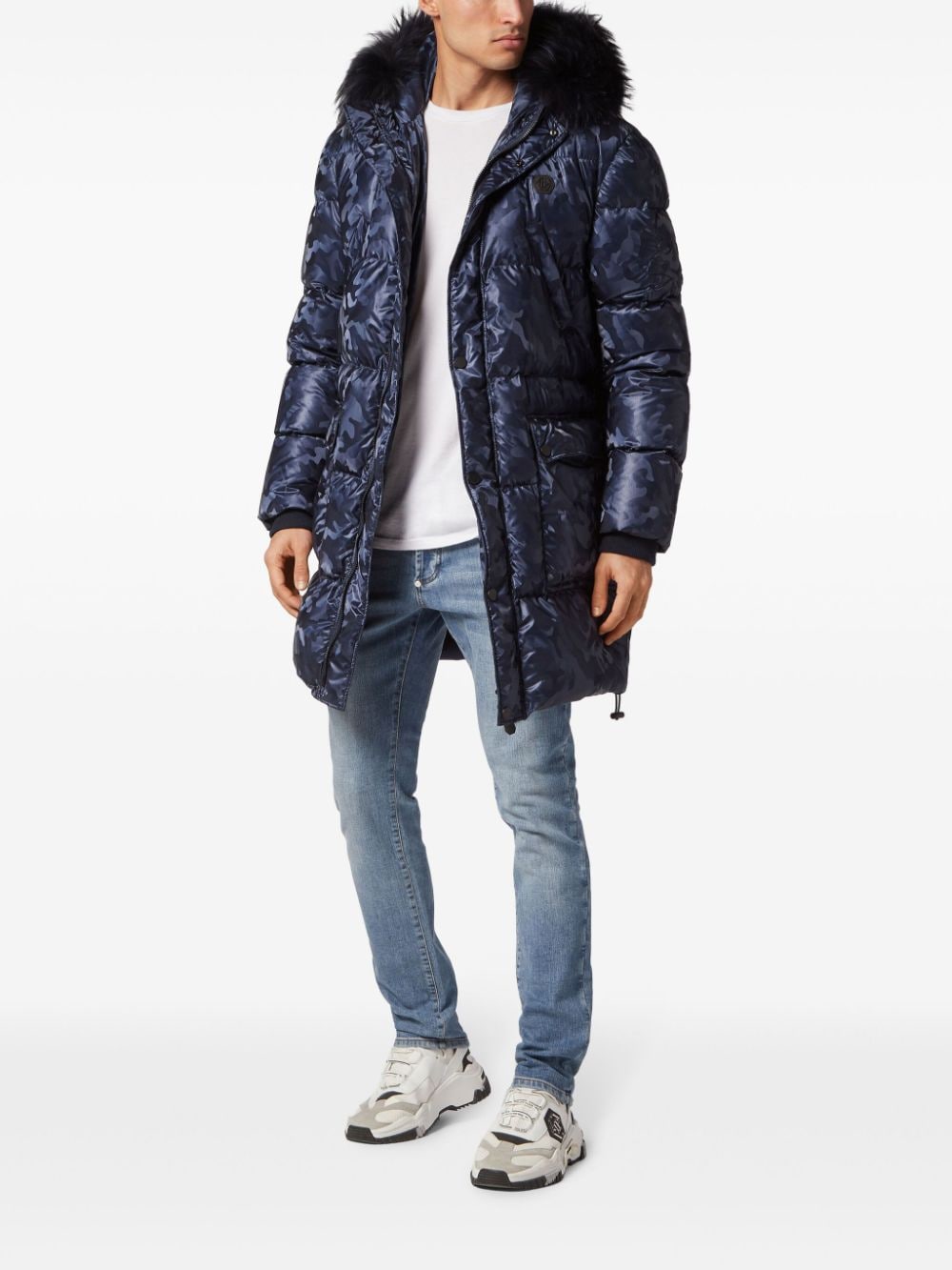 PHILIPP PLEIN Philipp Plein Camouflage-Print Padded Parka Coat