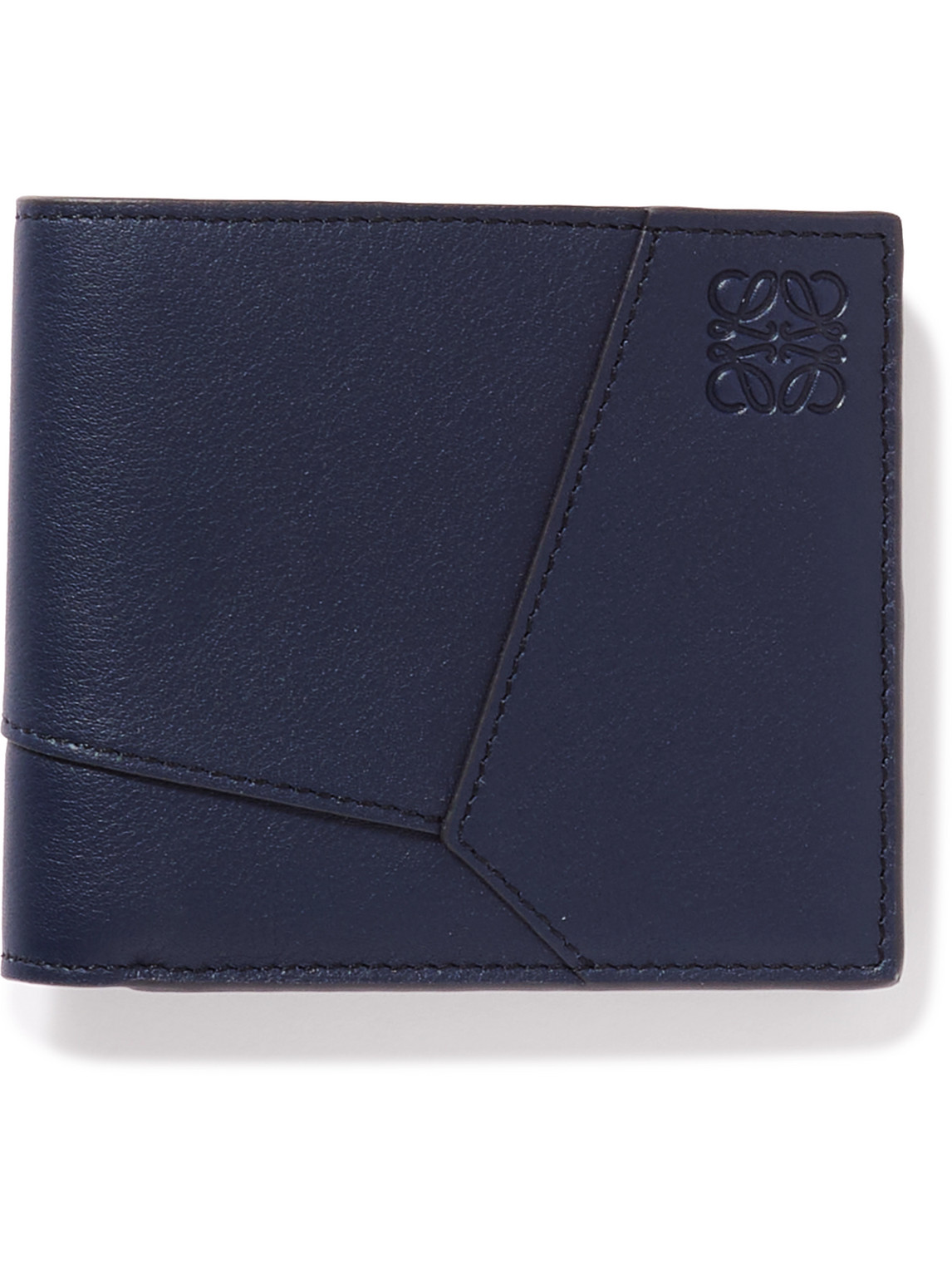 Loewe Puzzle Logo-Embossed Leather Billfold Wallet - Blue