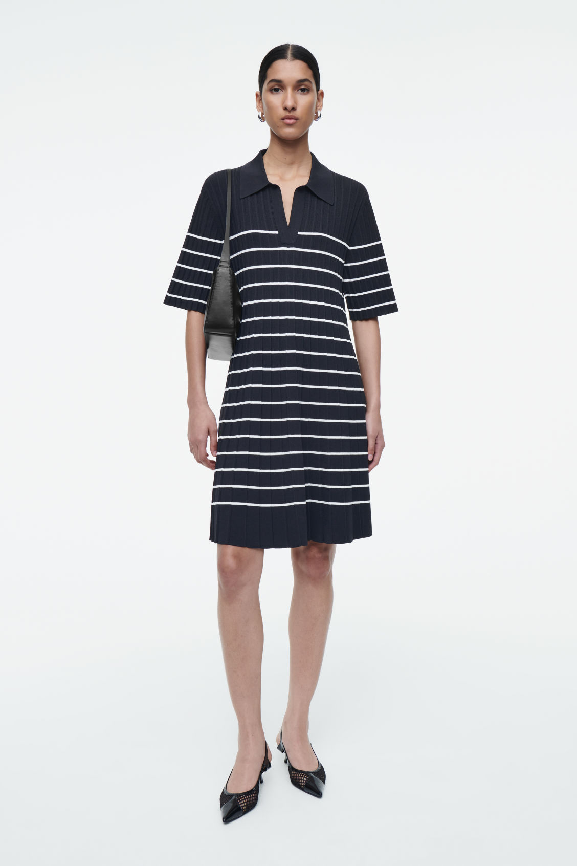cos jersey polo mini dress Buy COS Blue Polo Mini Dress in Jersey For Women Online
