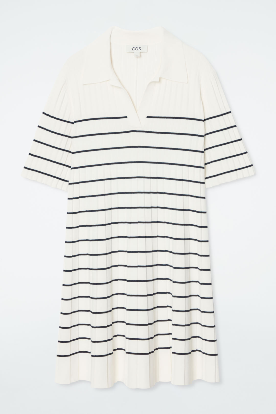 cos striped cotton dress Cos Striped Cotton Shirt Dress With Short Sleeves