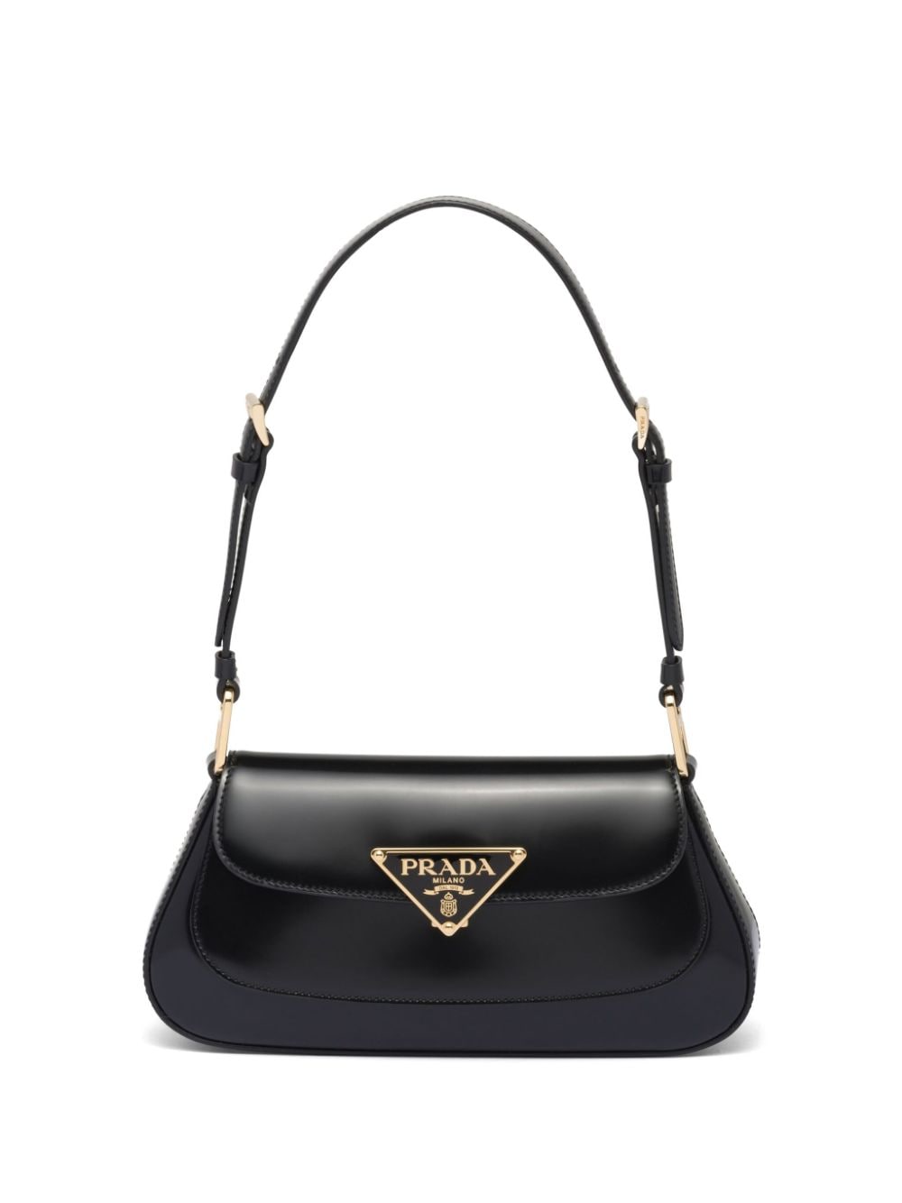 バッグ PRADA ENAMEL LEATHER ONE SHOULDER BAG LUXUS PRADA SCHULTER TASCHE HANDTASCHE 1BD333 SCHWARZ LEDER NEU | eBay