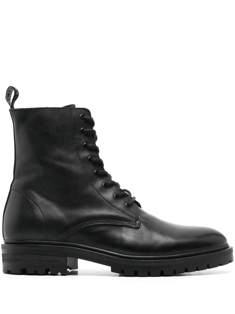 AllSaints Black Leather Chukka Lace-Up Boots Mudfox Lace Up Chunky Leather Boots Black | ALLSAINTS US main image 4