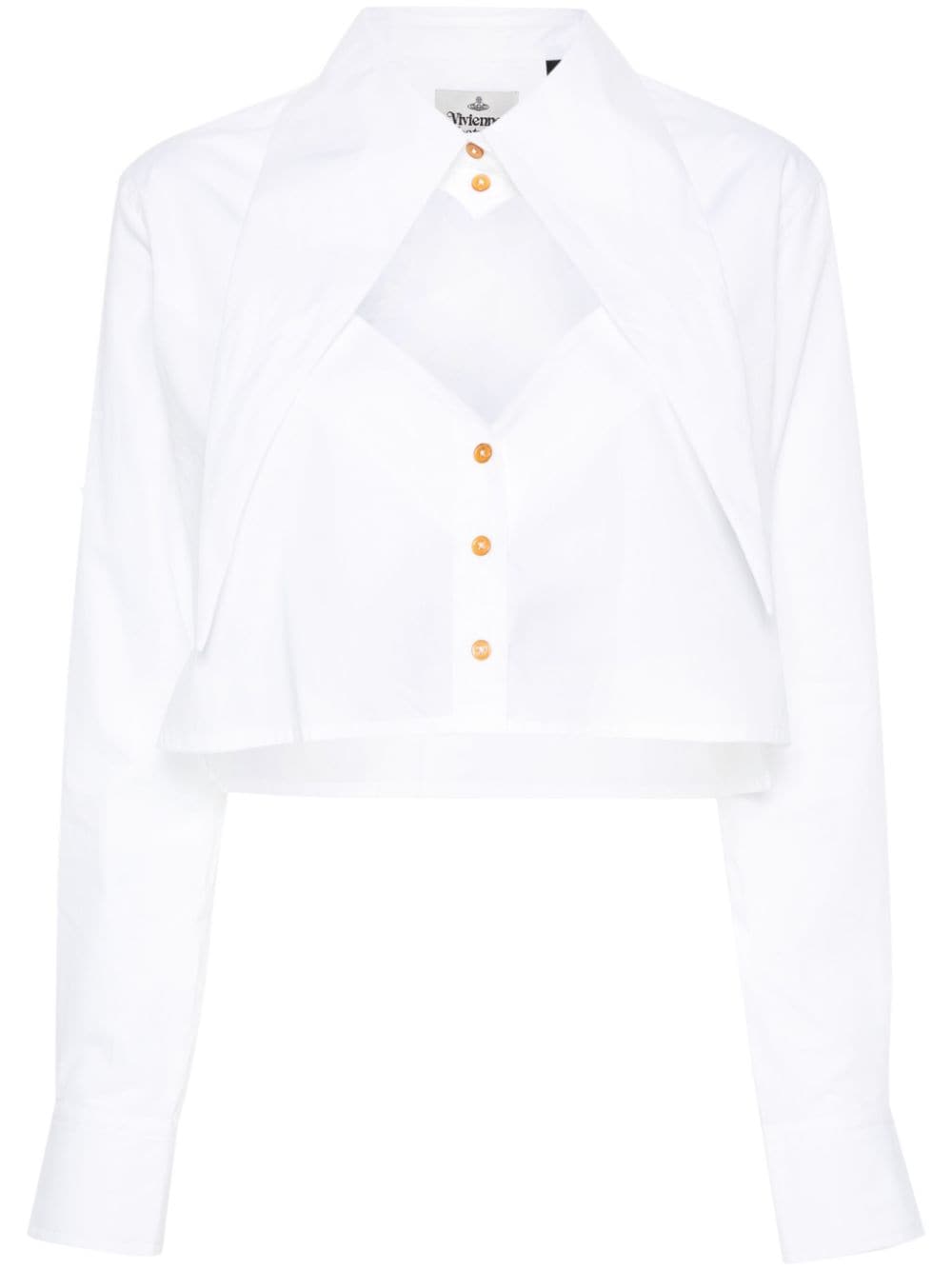 VIVIENNE WESTWOOD Vivienne Westwood Cut-Off Heart Cropped Shirt