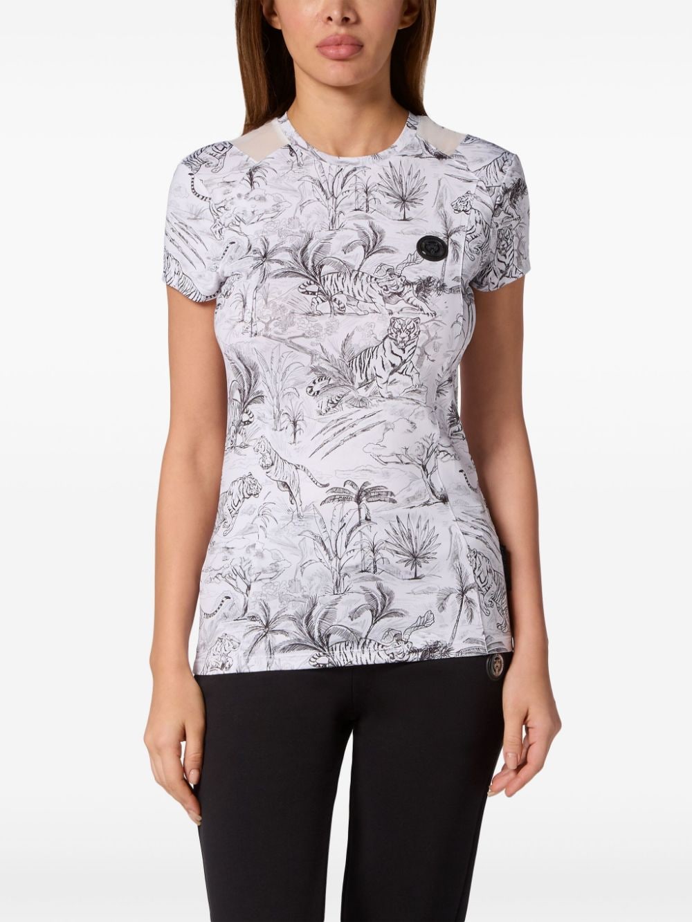 PLEIN SPORT Plein Sport Graphic-Print Compression T-Shirt