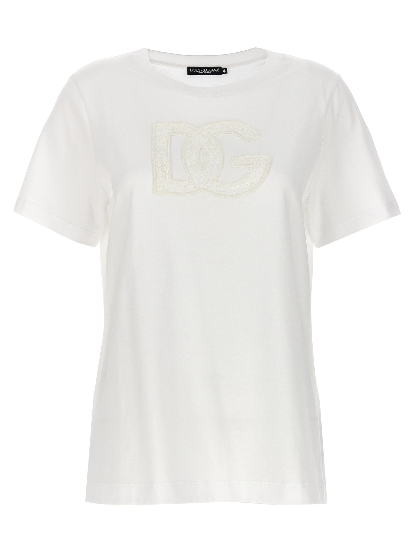 トップス dolce&gabbana lace logo t-shirt Dolce & Gabbana Lace Logo T Shirt In White - 36% Off | Editorialist