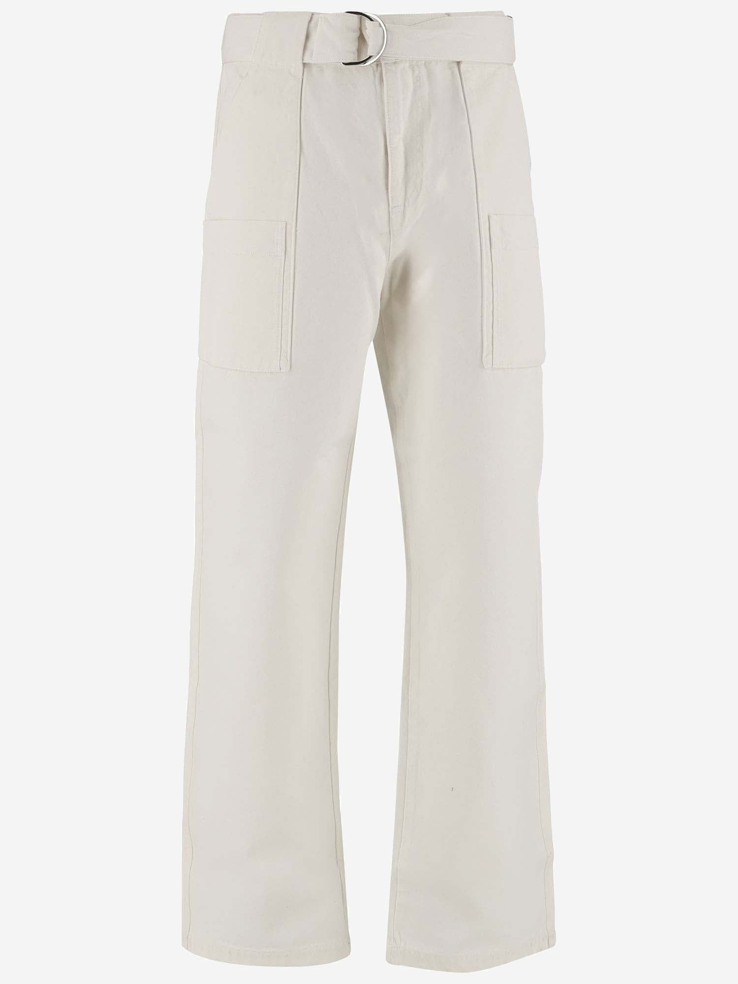 Jw Anderson Cotton Pants With Belt In Beige - 47% Off | Editorialist