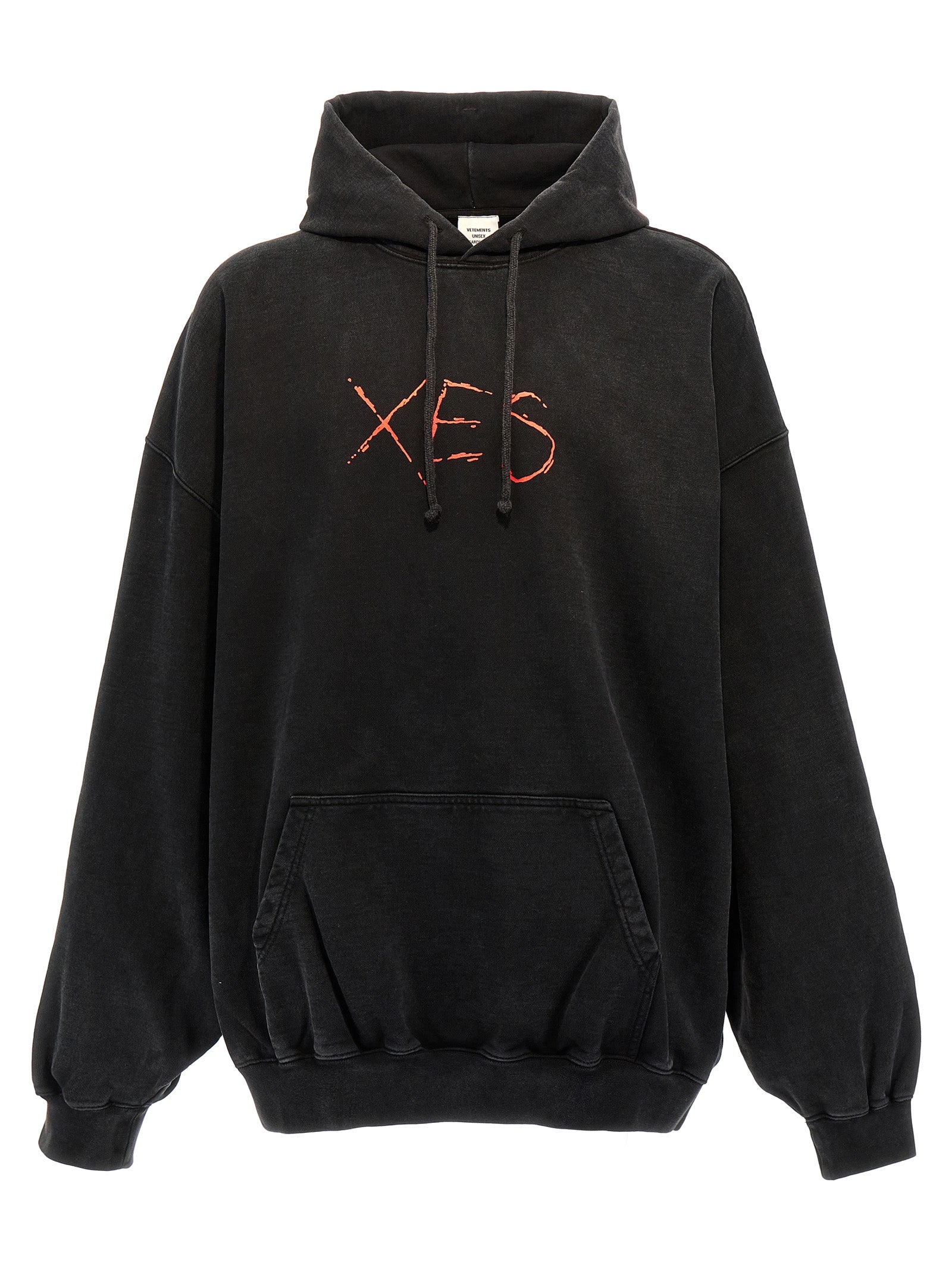 VETEMENTS ブラック フーディ ユニセックス Vetements Xes' Hoodie - Black | Editorialist