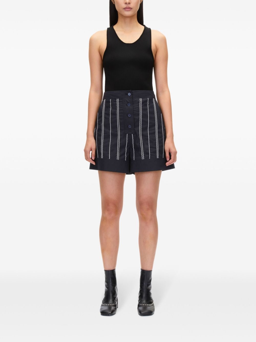 3.1 PHILLIP LIM 3.1 Phillip Lim Wave-Stitching Thigh-Length Shorts