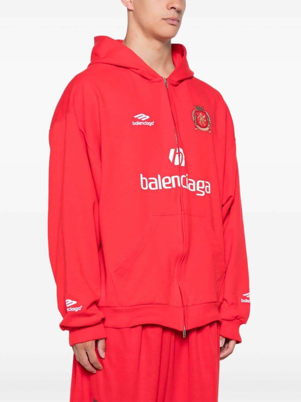 Balenciaga Paris Soccer Hoodie - Red | Editorialist Balenciaga Paris Soccer Hoodie - Red | Editorialist