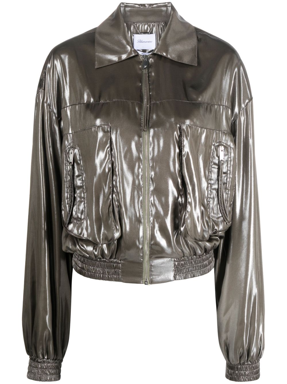 BLUMARINE Blumarine Metallic Bomber Jacket