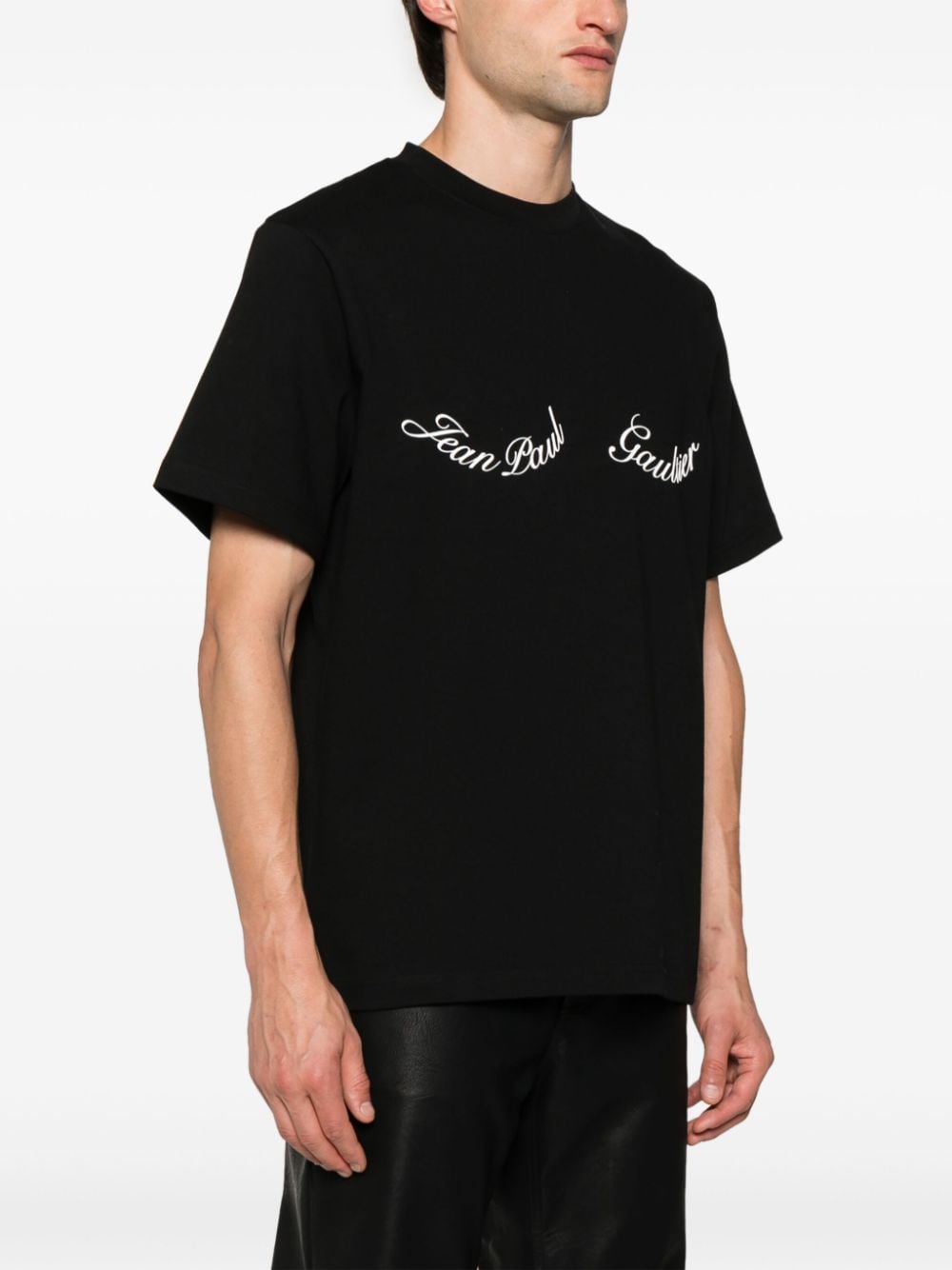Jean Paul Gaultier Logo-Print T-Shirt - Black | Editorialist