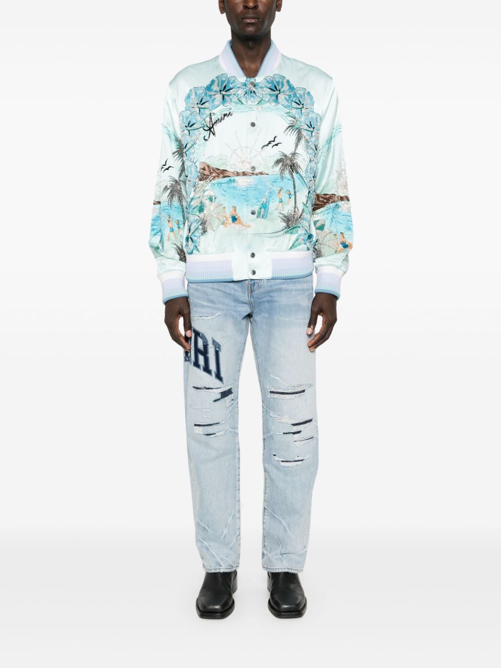 AMIRI AMIRI Paradise Beaded Bomber Jacket