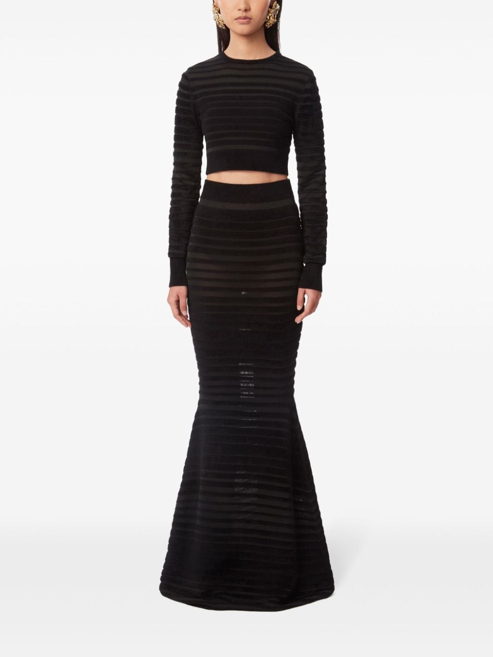 NINA RICCI Nina Ricci Stripe Maxi Skirt
