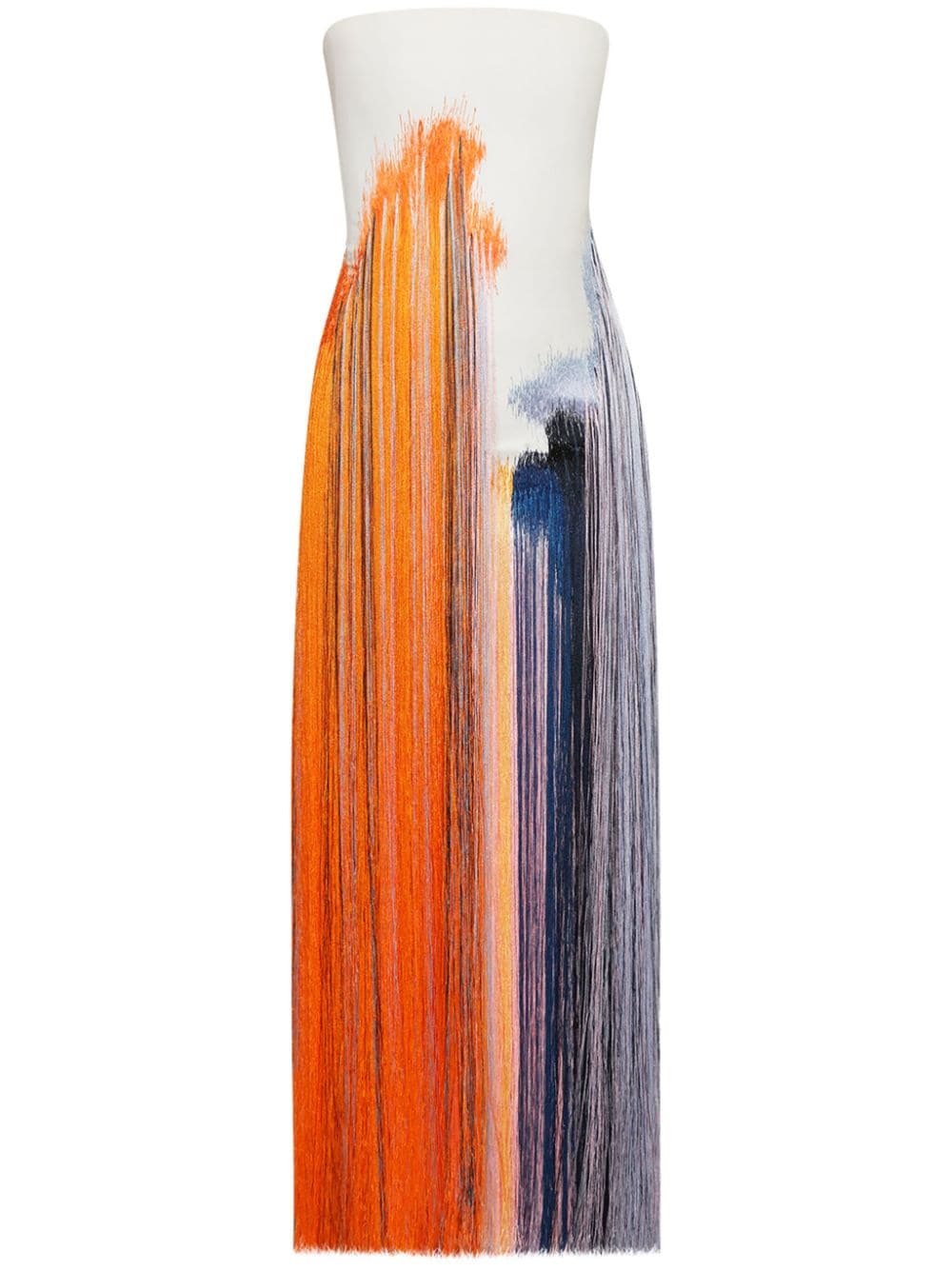 orange oscar de la renta dress Silk Long Dress w/ Tags