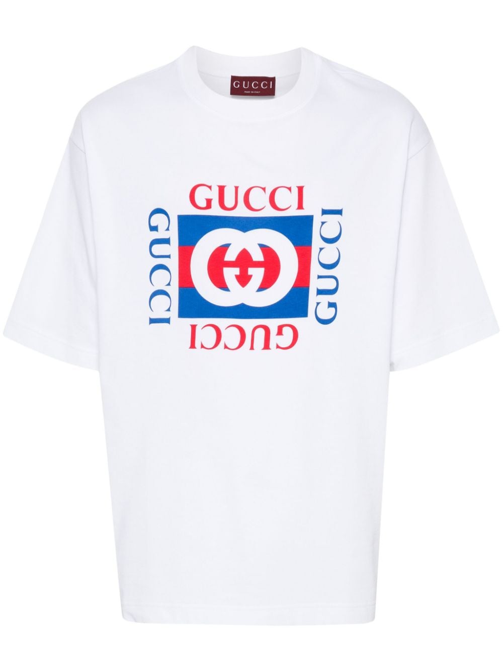 Gucci Interlocking G-Print Cotton T-Shirt - White | Editorialist