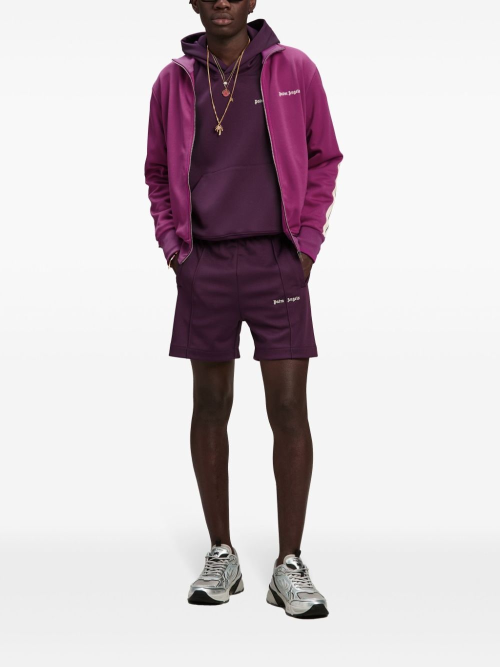 PALM ANGELS Palm Angels Logo-Print Track Jacket