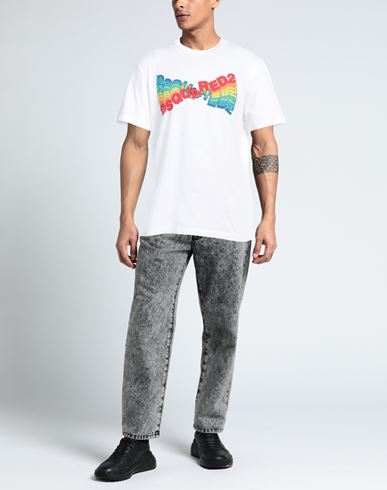 DSQUARED2 man t-shirt white size l cotton