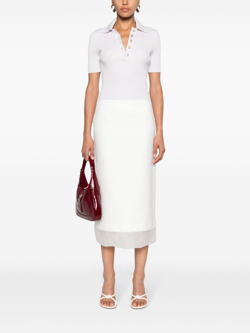 SPORTMAX Sportmax Silk Midi Skirt
