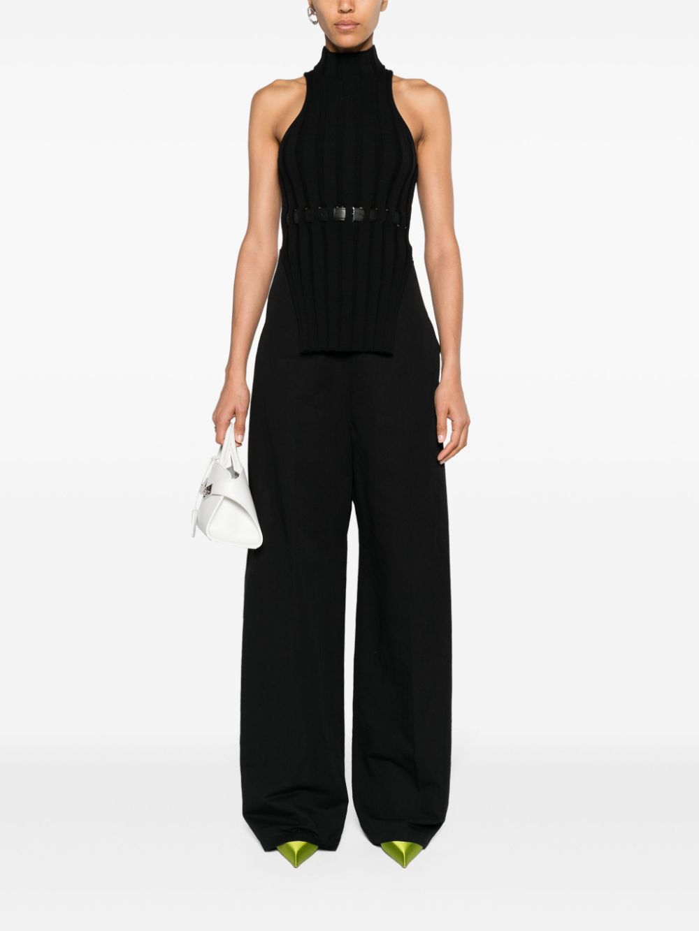 SPORTMAX Sportmax Linen and Cotton Blend Trousers