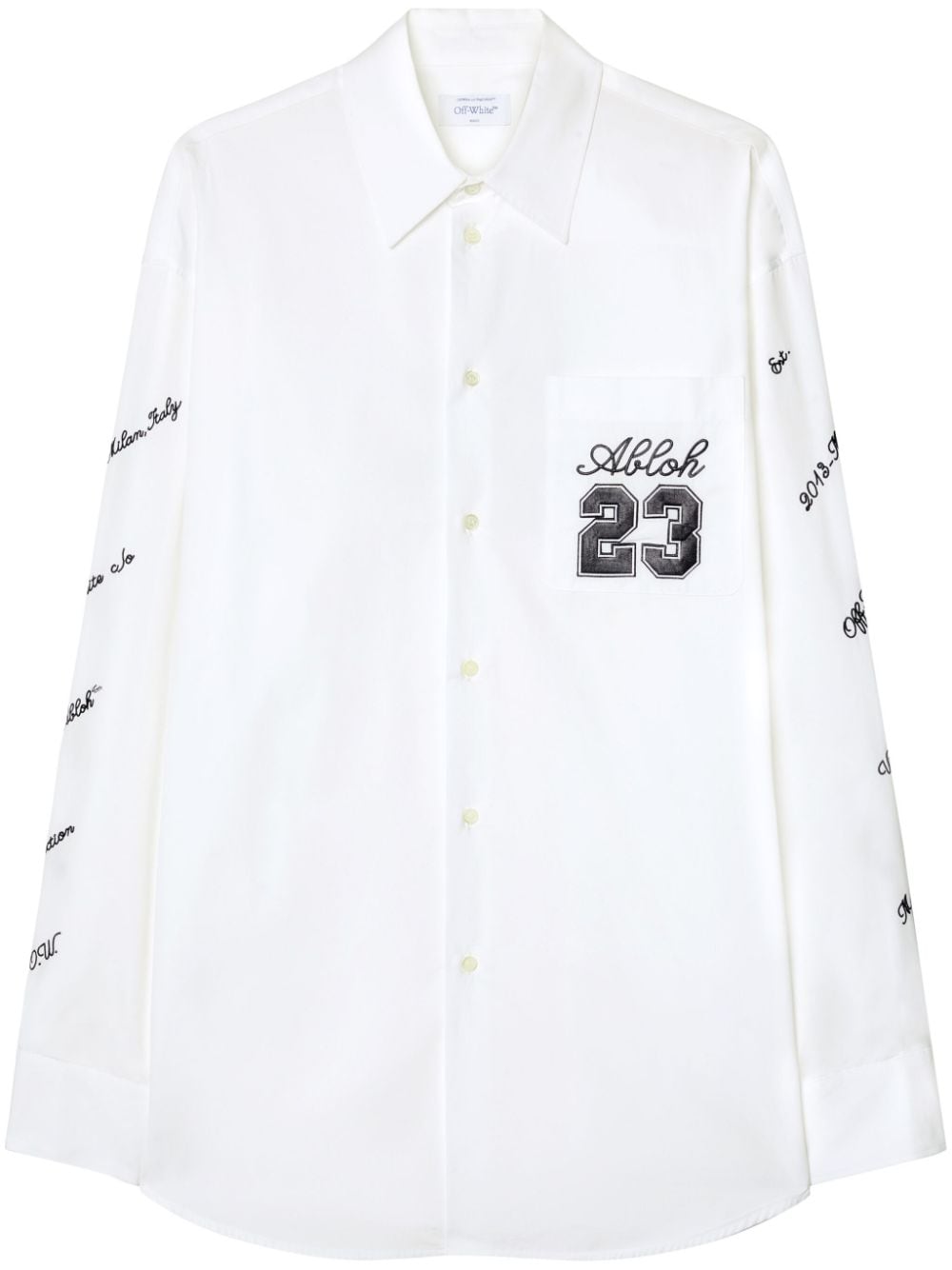 OFF-WHITE logo cotton overshirt