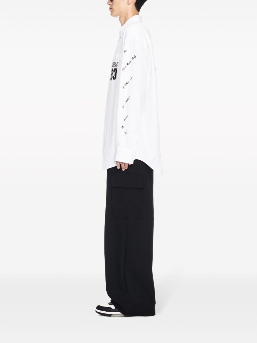 OFF-WHITE logo cotton overshirt