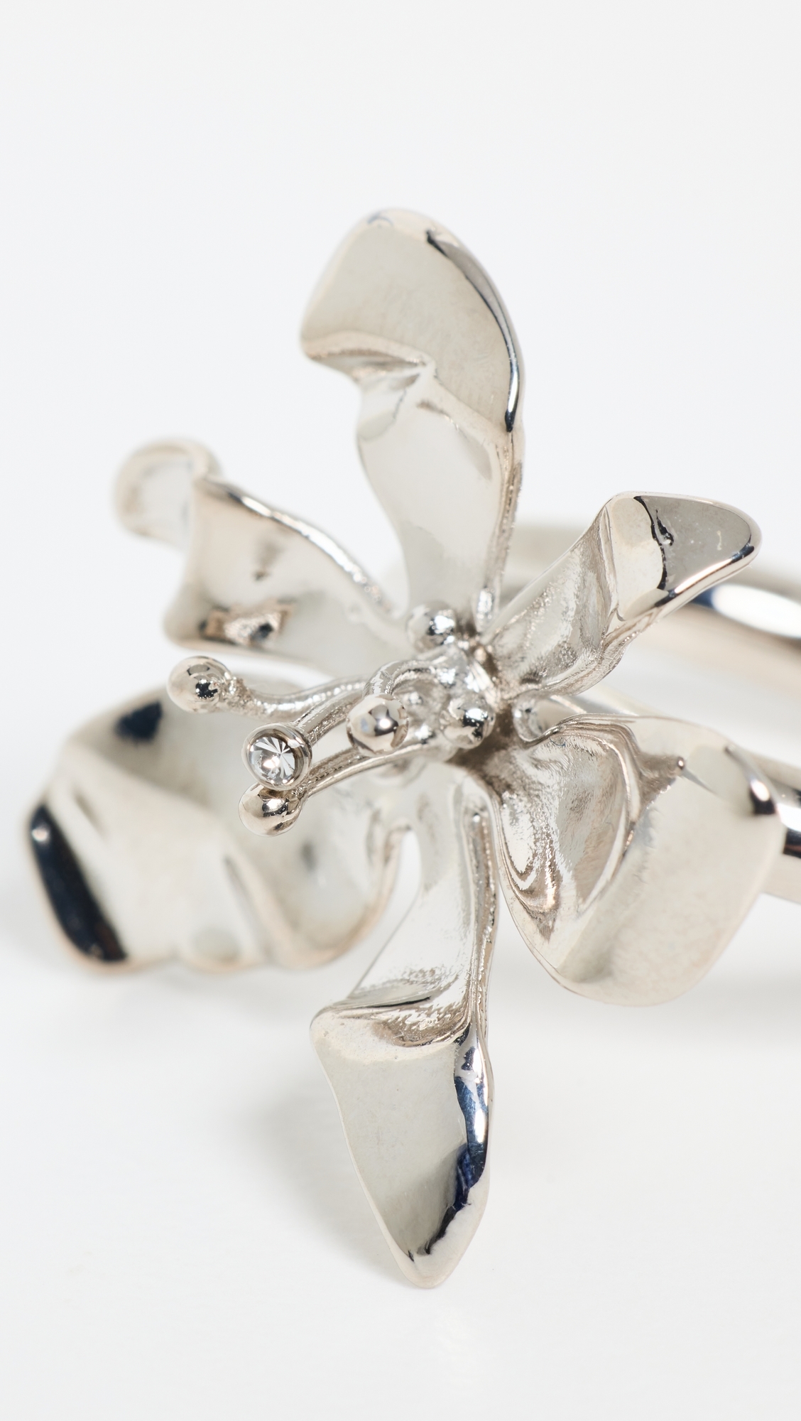 Acne Studios Flower Ring In Silver - 56% Off | Editorialist